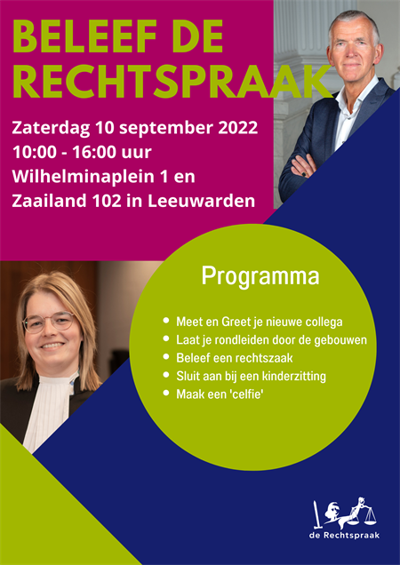 Kom langs tijdens onze open dag en beleef de rechtspraak!